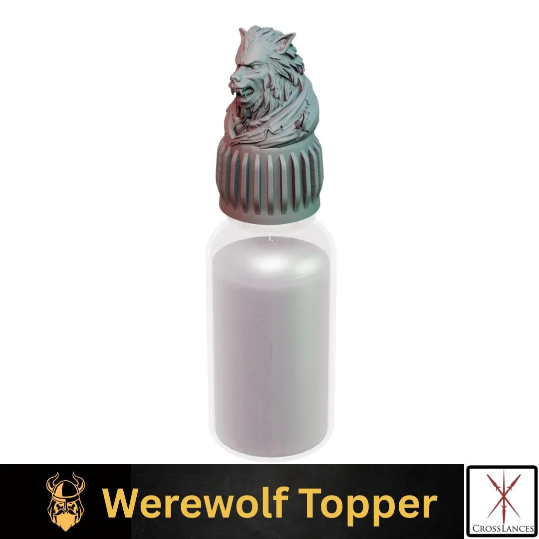 Werewolf Cap 12K Resin Dropper Holder | Vallejo & Army Painter | MiniHalla